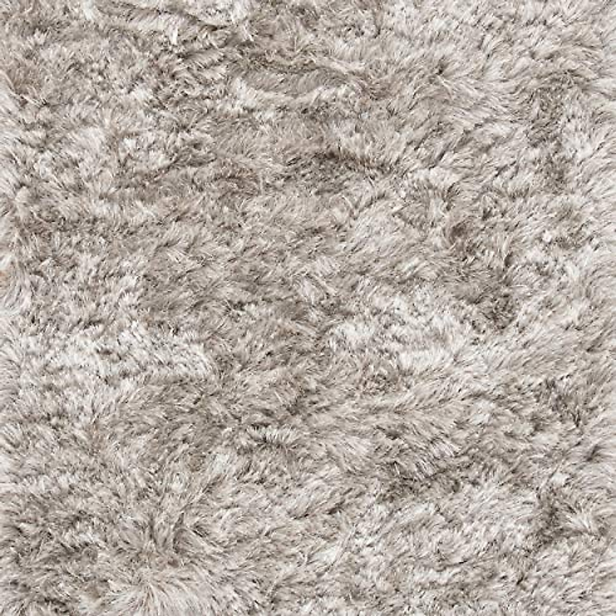 SAFAVIEH Ocean Shag Collection 9' x 12' Light Grey OCG101F Handmade Solid 2.4-inch Extra Thick Area Rug