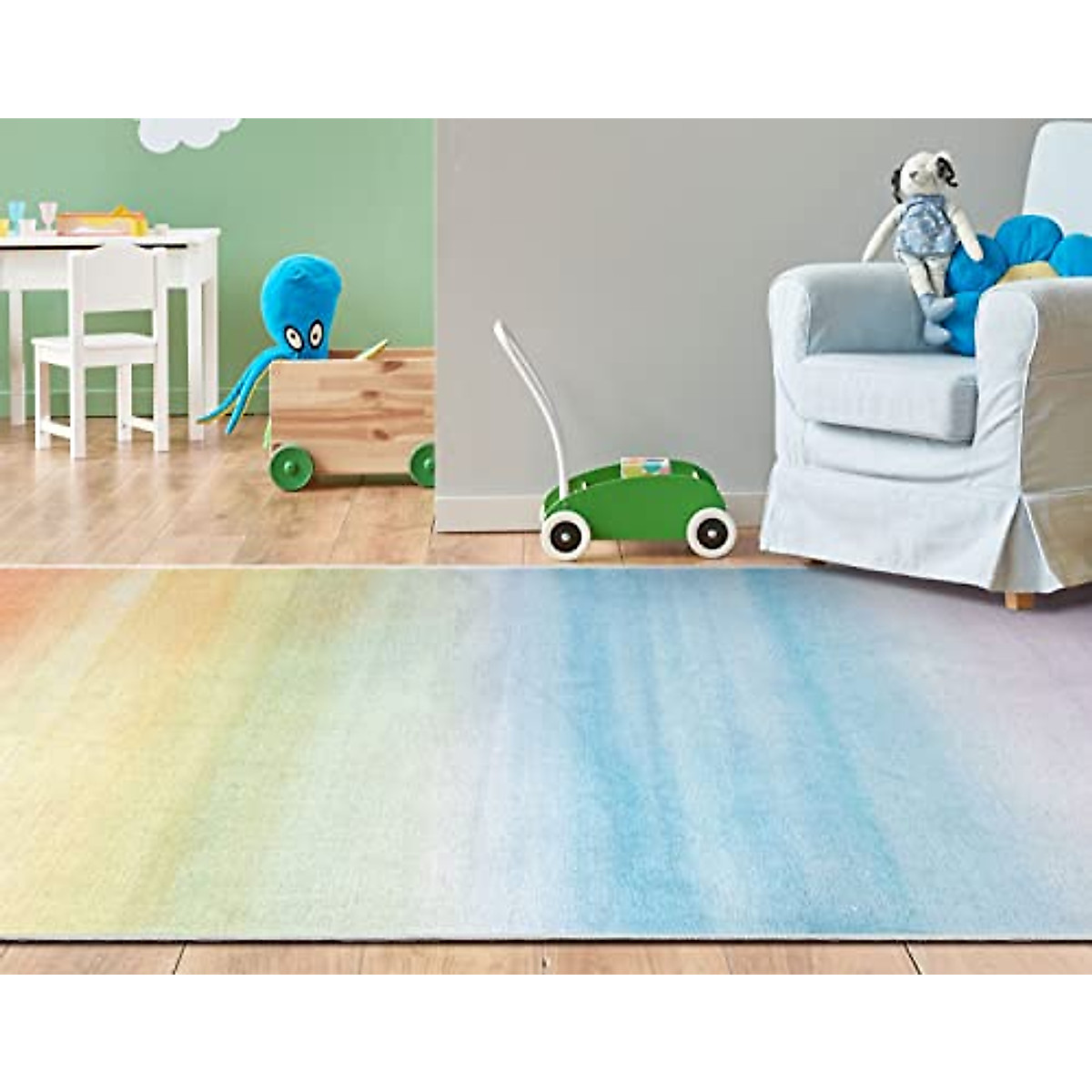 Well Woven Kids Rugs Sunrise 5' x 7' Multi Color Modern Printed Machine Washable Area Rug
