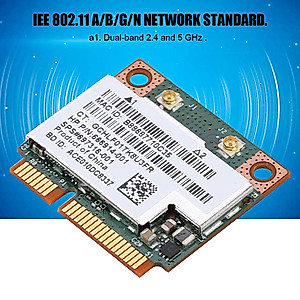 Mini PC-E Wireless Network Card,Bluetooth 4.0 300Mbps 2.4 and 5 GHz Dual-Band PCI-E Wireless LAN Card,Suitable for Broadcom BCM943228HMB,Suitable for Windows 2000/XP/VISTA/7