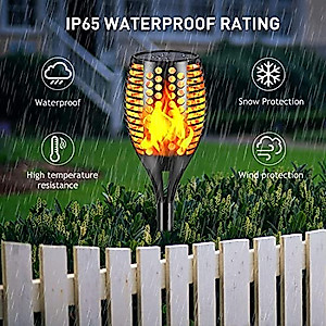 Aionarew Solar Lights Outdoor Waterproof,Solar Torch Light with Flickering Flame,Led Solar Torches,Auto On/Off Solar Garden Lights for Outside Yard Patio Pathway Landscape Decorations (8 Pack)