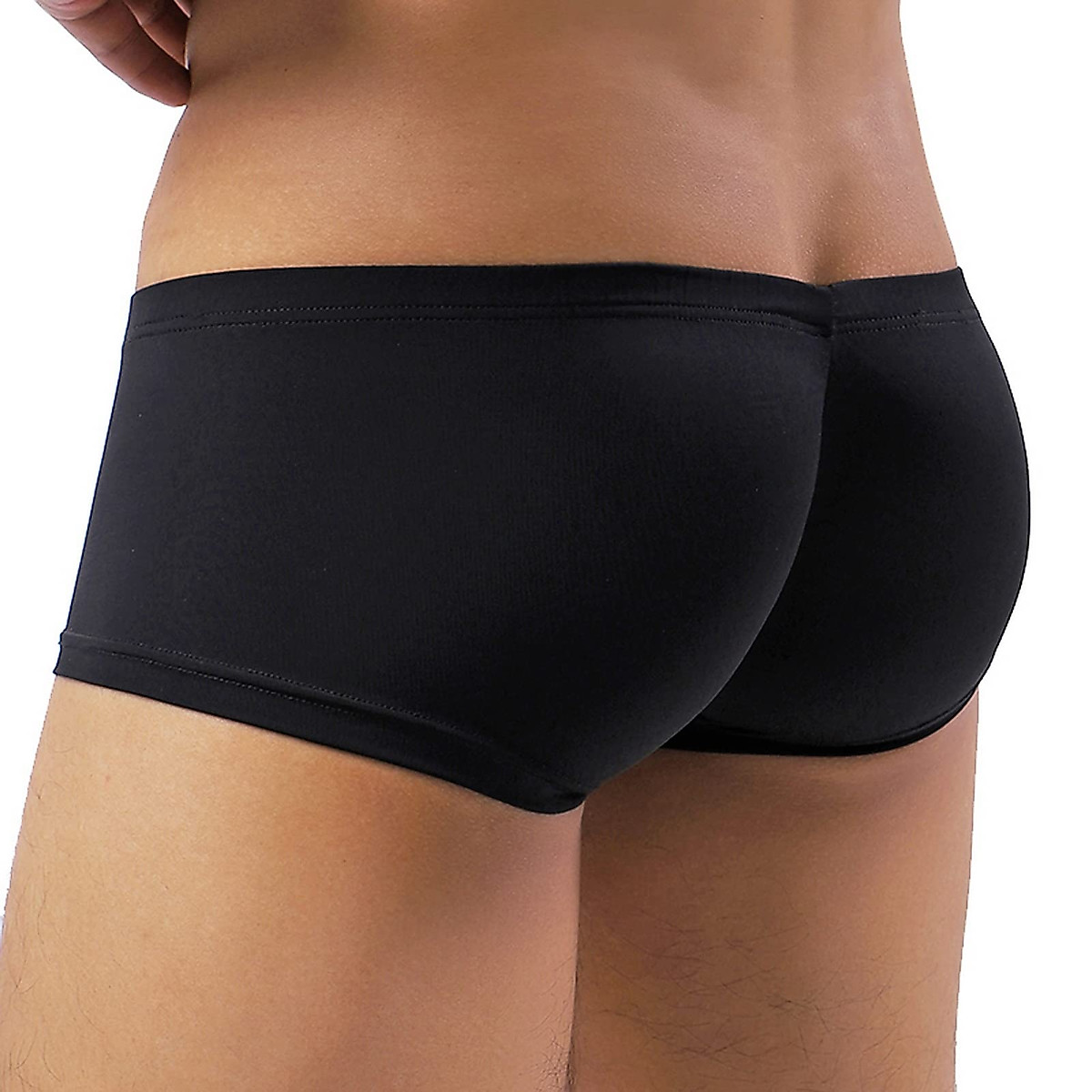 Faringoto Men's Shorts Men Gay Underwear Ice Silk Breathable Slip Boxershorts Black