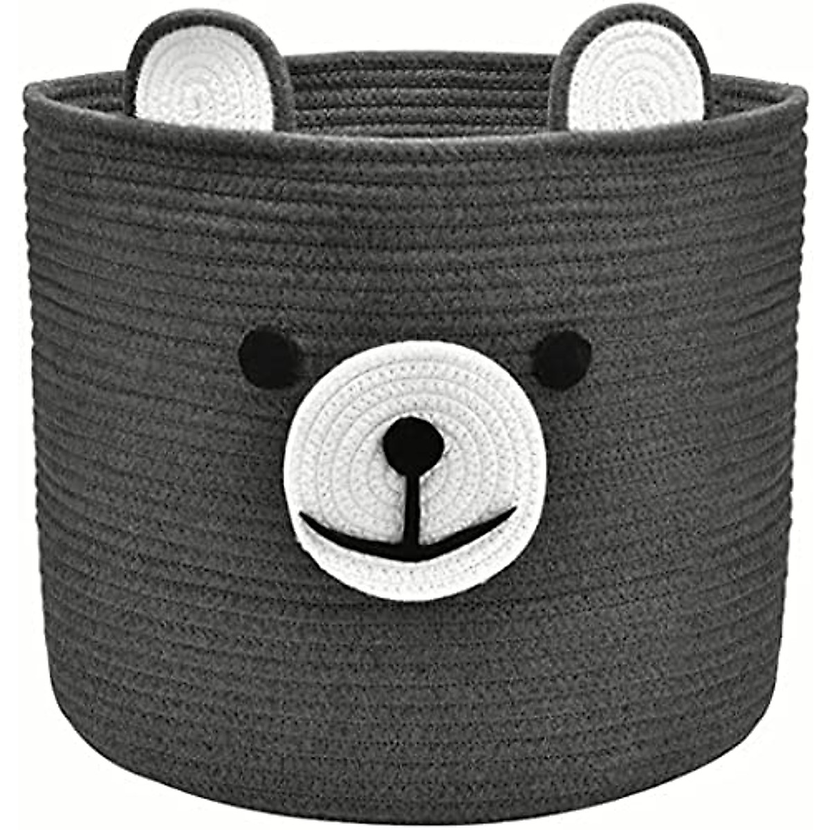 Large Storage Laundry Basket - Woven Blanket Basket Laundry Hamper for Toys Blankets Towels Clothes Throws 15.4" x 13.8"