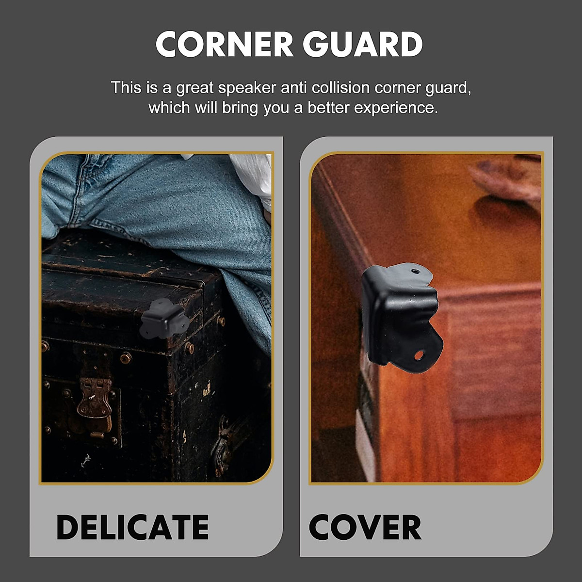 Healifty 1 Set Speaker Protective Angle Protection Corners Corner Cover Speakers Metal Corner Protector Furniture Corner Guards Speaker Cabinet Amp Speaker Iron Guitar Safety Mask