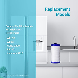 AQUA CREST WF1CB Replacement for Frigidaire® PureSource WFCB®, RG100, NGRG2000, WF284, Kenmore 9910, 469906, 469910 Refrigerator Water Filter (Pack of 3)