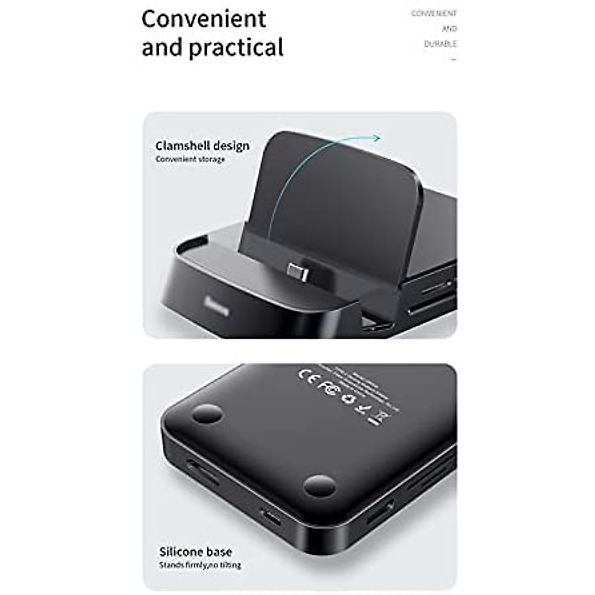 Feilx Ultra-Slim Data USB Hub, 7 in 1 USB Type C Hub Docking Station USB-C to HDMI USB 3.0 HUB SD TF Card PD Adapter
