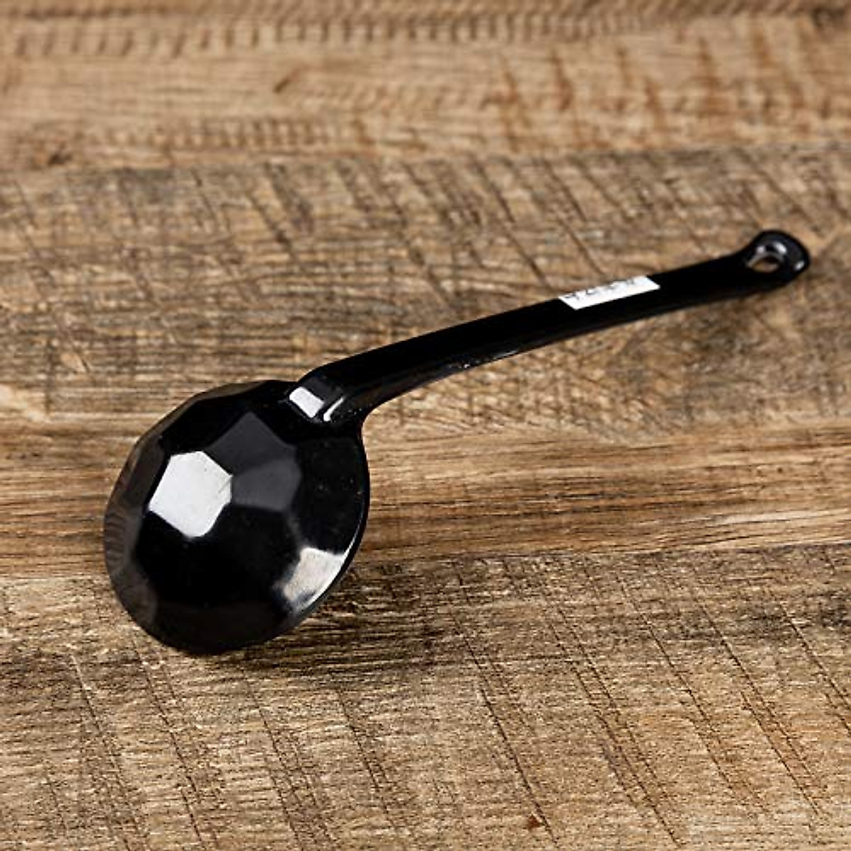 ASIAN HOME Black Melamine Japanese Long Handle Spoons for Ramen, Soup, Hot Pot Eating, Mixing, Stirring 8.25 Inches (4 spoons)