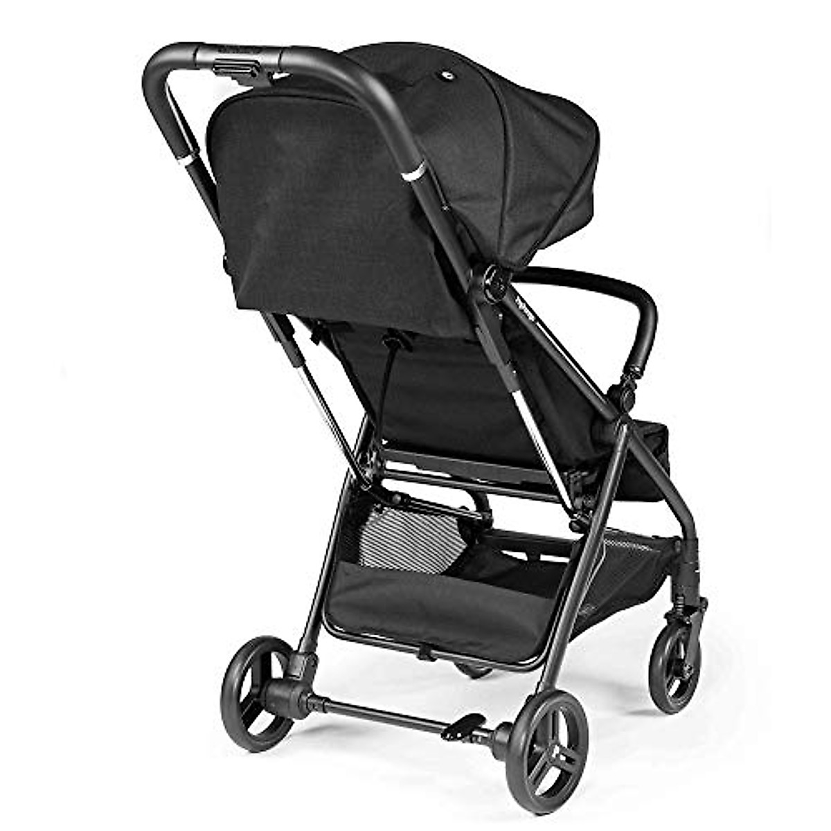 Peg Perego Selfie – Self-Folding, Light Weight, Compact Stroller – Compatible with All Primo Viaggio 4-35 Infant Car Seats - Made in Italy - Onyx (Black)