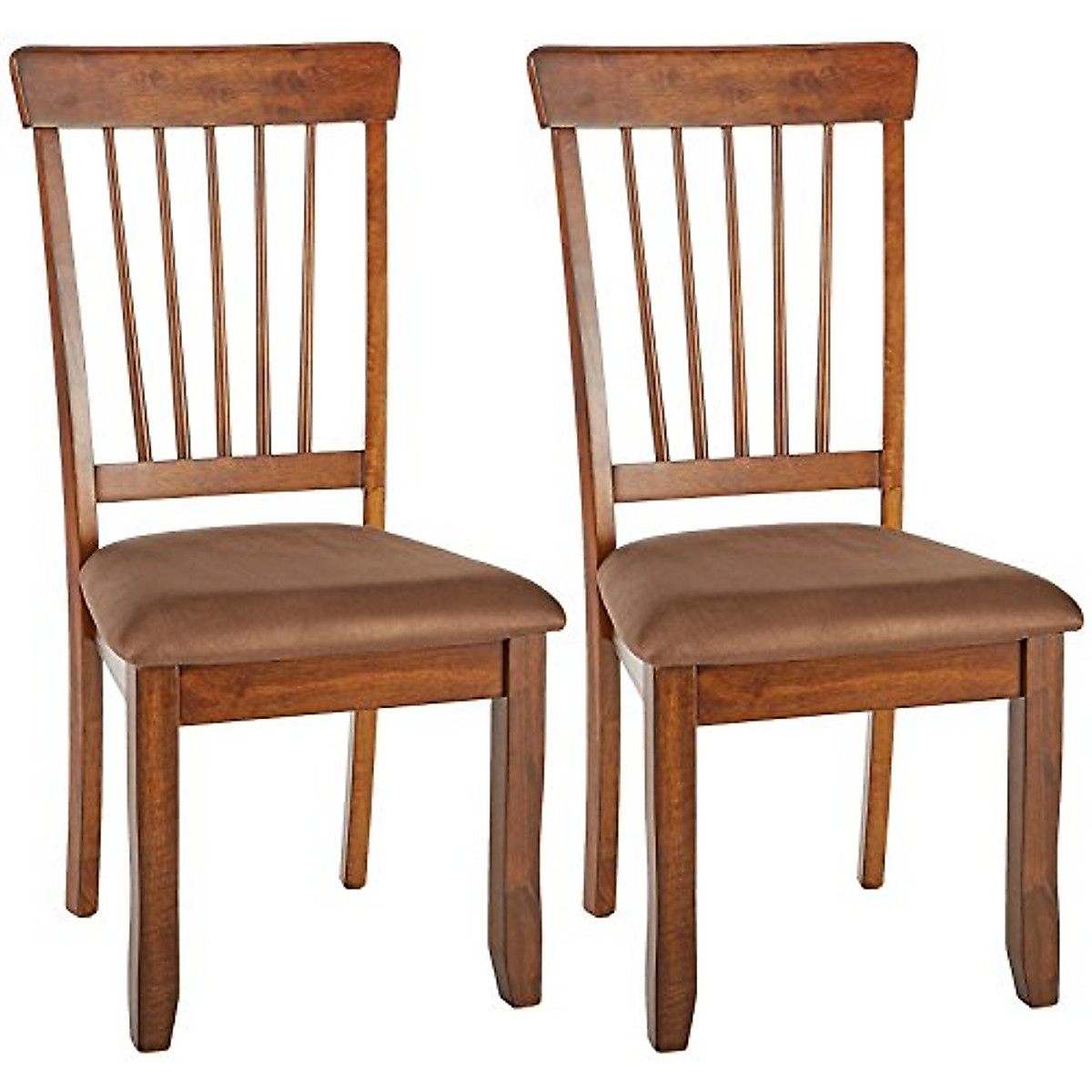 Signature Design by Ashley Berringer 18" Rustic Dining Chair with Cushions, 2 Count, Brown