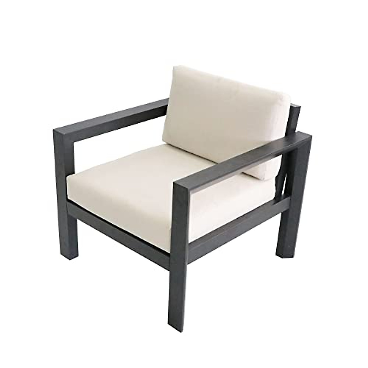 Quality Outdoor Living Monterey 4-Piece Outdoor Deep Seating Conversation Set, Black