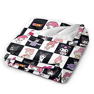 Kawaii Super Soft Blanket Cute Cartoon Blanket Plush Blanket All Season Flannel Fleece Blanket for Kids Adult Style 1-50“*40”