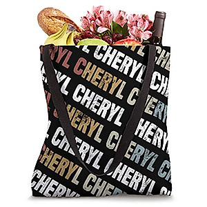 Vintage First Name Pattern Retro Forename Gift for Cheryl Tote Bag