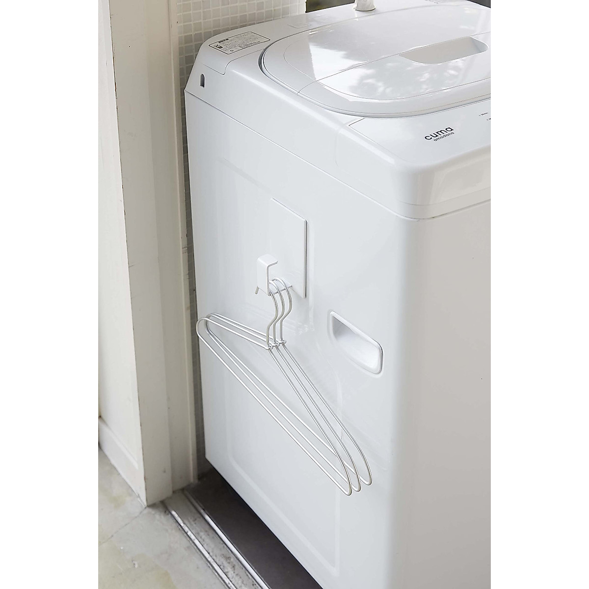 Yamazaki 5417 Magnetic Laundry Basket Holder, White, Approx. W 3.1 x D 1.7 x H 4.7 inches (8 x 4.3 x 12 cm), Tower, Float, Organize