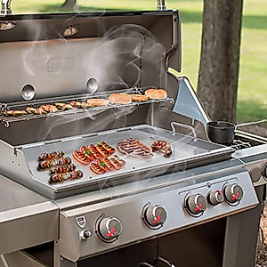 Stanbroil Stainless Steel Griddle Flat Top Gas Grill Griddle, 4-Burner Grill Accessories for Weber Genesis II, II LX and Genesis 2022 400 Series Gas Grills