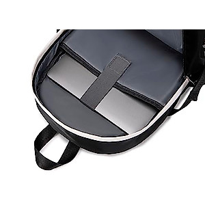 Teecho Waterproof Backpack for Teen Girls Cute Laptop Backpack for Women Stylish Travel Rucksack Black