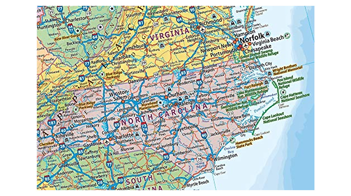 USA Map XXL Poster – Premium 55x39 Inch Wall Decoration