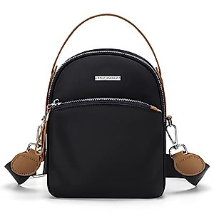 GOLF SUPAGS Crossbody Bag Purse with Top- Handle Adjustable Strap Roomy Shoulder Bags for Women Girls (Black)