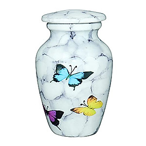 Small Designer Butterfly Urns with a Keepsake Velvet Box for Human Ashes | Handcrafted Cremation Urns for Human Remains