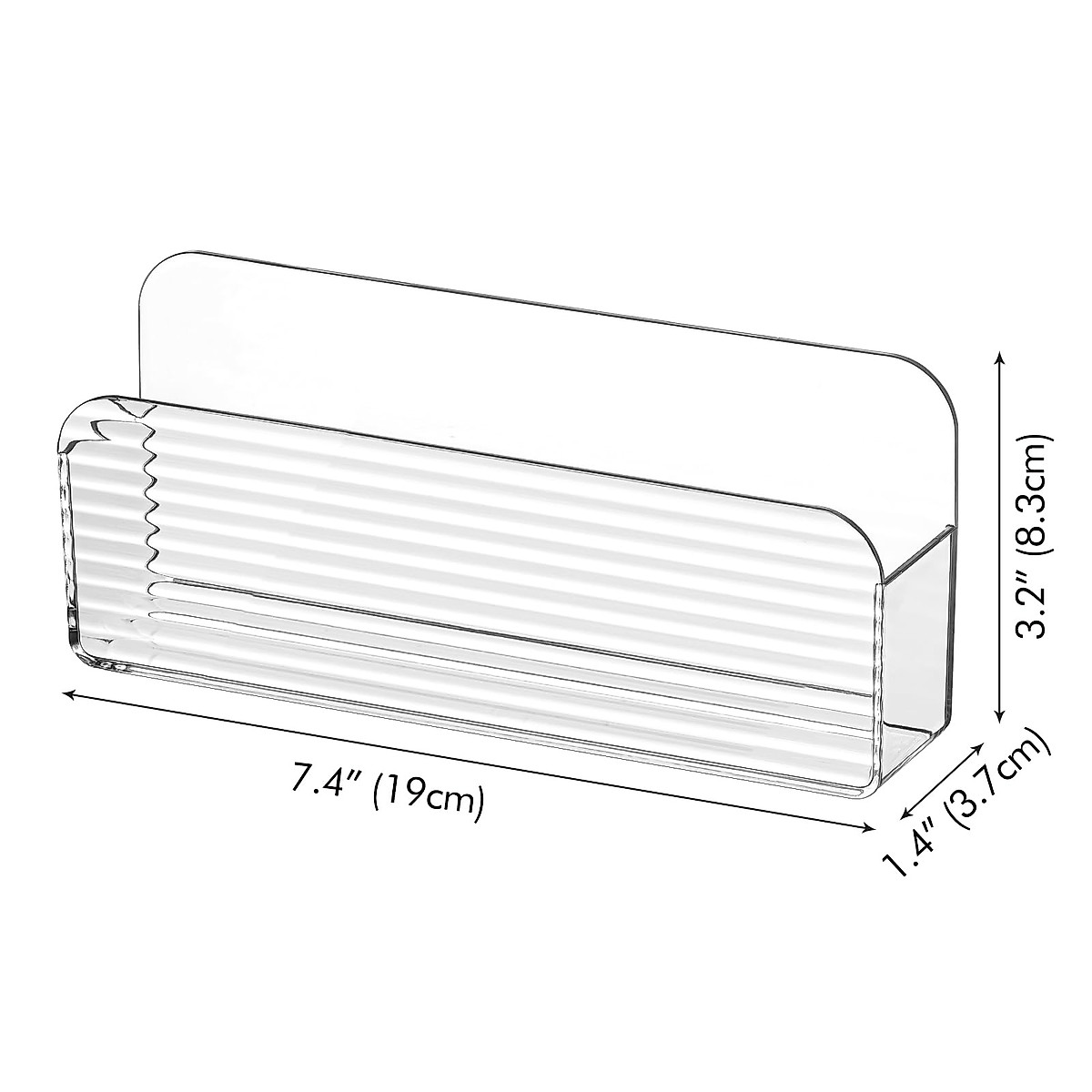 Poeland 3 Pack Wall Mounted Storage Organizer, No Drilling Clear Storage Box for Bathroom, Bedroom, Mirror Cabinets (Transparent)