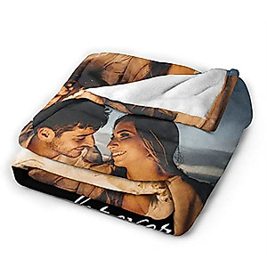 Custom Blanket with Picture Collage Customized Throw Blankets,Adult Kid Birthday Christmas Birthday Wedding Gifts Personalized for Dad Mom,Kids,Dogs,Friends or Couples Photo 40"x30"