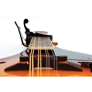 Kyser Quick-Change Capo for banjos, ukuleles, and mandolins, Black, KBMB