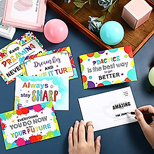 60 Pieces Motivational Teacher Postcards, Thinking of You Encouragement Inspirational Quote Cards for Students, Back to School Note Card, 6 Designs