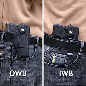 IWB/OWB Gun Holsters for Small Pistols : Ruger LCP380 LCP II - Sig Sauer P365 P238 P938 - Walther PPK 380 CCP - S&W Bodyguard 380 - Beretta Pico - Kahr P380 - Micro-Compact Sub-Compact Right/Left