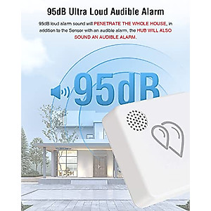 MOCREO SW2 Water Leak Detector Sensor with 95dB Alarm, Hub Required, No Subscription Fee, Home Wireless Flood Monitor for Basement, Laundry, Pipe Leakage, Sink Overflow