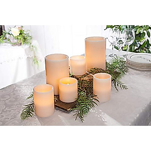 Wax Straight Edge 1000-Hour Candles with Soft Glow Flicker and Full Body Glow™ (Set of 6)