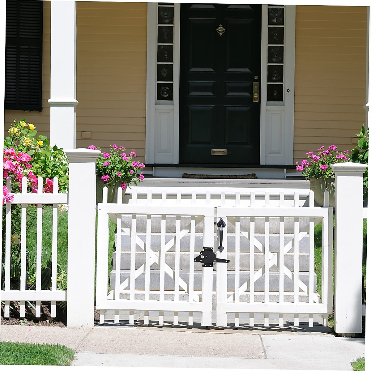 Fence Door Hinge Gate Locks for Outdoor Fence Hidden Door Gate Latches for Metal Door Closer Hinge Metal Fencing Double Sided Door Lock Fence Gate Lock Gate Locks for Wooden Fence