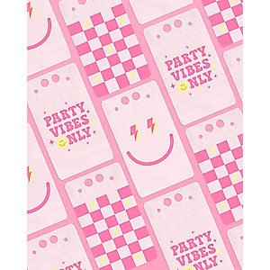 xo, Fetti Preppy Party Birthday Drink Pouches - 15 count | Cute Birthday Party Cups, Smiley Party Decorations, y2k Bachelorette Party Supplies, Cool Drinkware, Pink Favors