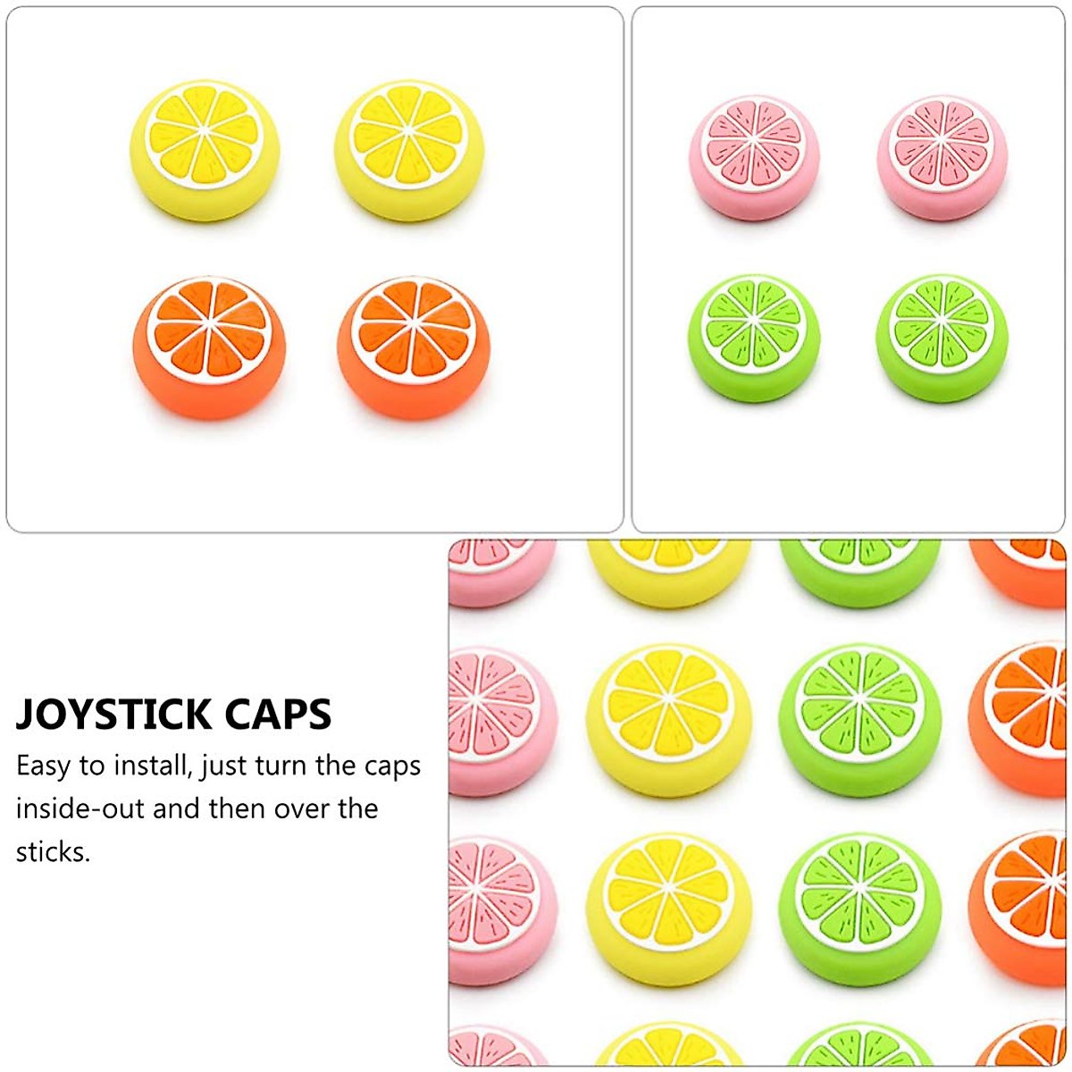 8pcs Handle Button Cap Joystick Grip Button Cover Joystick Caps for Joystick Cover Joystick Grip Button Cap Thumb Stick Cap Joystick Thumb Grip Joystick Protective Caps