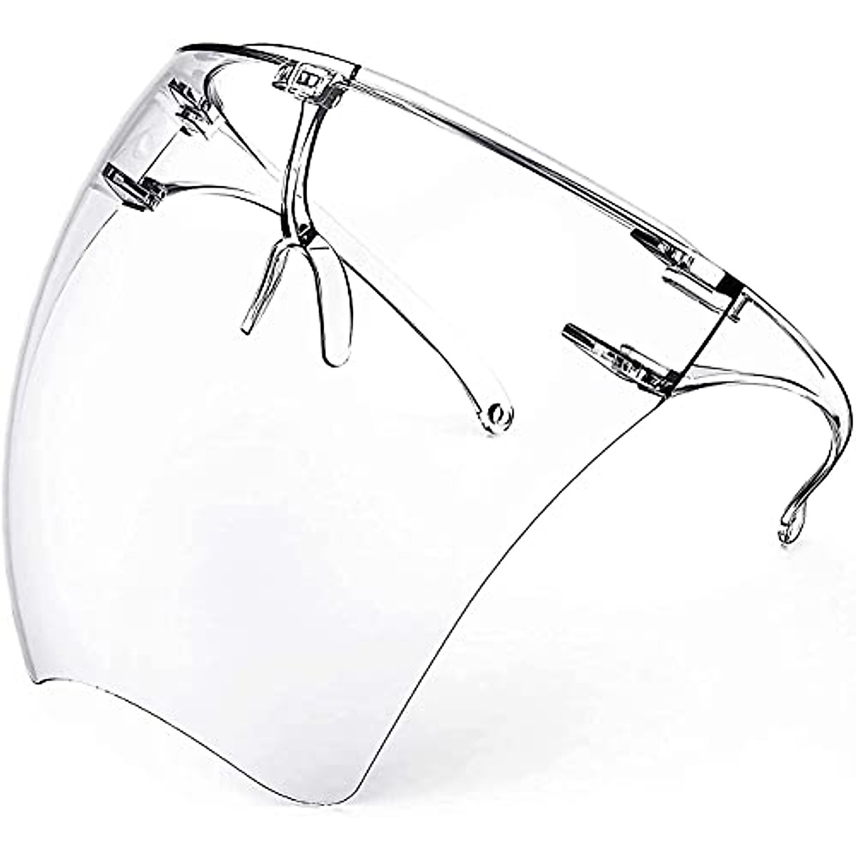 2 Pack Upgraded Anti-Fog Plastic Full Face Covering,Transparent Face Guard with Anti-Slip Nose Pad,Breathable Dust-Proof Nose Face Mouth Shield Protective for Unisex Adults Outdoor Activities