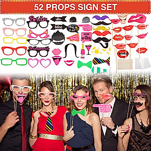 Bulk Opulent Photo Booth Props Set for Adult, Novelty Funny Hats and Glasses, Colorful Wig, Inflatable, Phtot Booth Props Kit for Graduation, Wedding, Birthday, Bachelorette and All Occasions