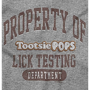 Brisco Brands Tootsie Pops Candy Testing Department Sweatshirt for Men or Women Sport Grey