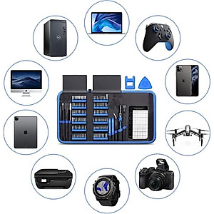 Precision Screwdriver Set, 140 in 1 Computer Repair kit With 120 Screwdriver Bits, Electronics Tool kit With Magnetic Repair Tool, Compatible for Laptop, PC, iPhone, MacBook, Xbox, Game Console Repair