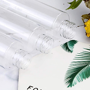 Twdrer 16 Pack Clear Dispensing Bottles with Twist Top Cap,Small Boston Round LDPE Plastic Squeeze Bottles(4oz/120ml)