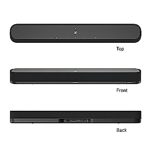 Sennheiser AMBEO Soundbar Mini - Immersive 3D Audio for TV, Movies, and Music - Compact Device with Powerful Adaptive Features, Multiple Connectivity and Intuitive Usage