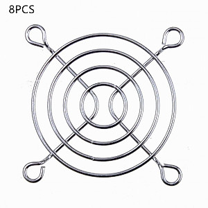 bnafes Fan Grill Metal Household Grill Protector Finger Guard for 60mm Case Fan 8pcs Silver Tone