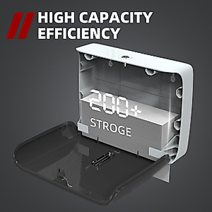 PLUSSEN Paper Towel Dispenser Wall Mount Commercial with Key Lock Compact Multifold Paper Towels Dispenser Wall Mount Folded Hand Towel Dispenser Holder for Bathroom Office Kitchen (Black)