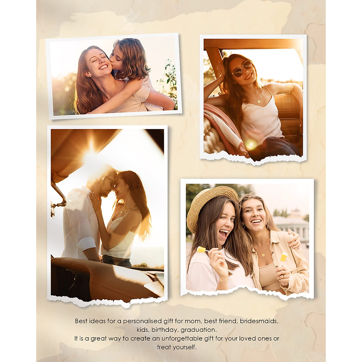 CDE 14K Gold Plated Sun Coin Birthstone Pendant Necklaces for Women 925 Sterling Silver, Christmas Birthday Anniversary Jewelry Gift for Women Girlfriend Mom Daughter Her