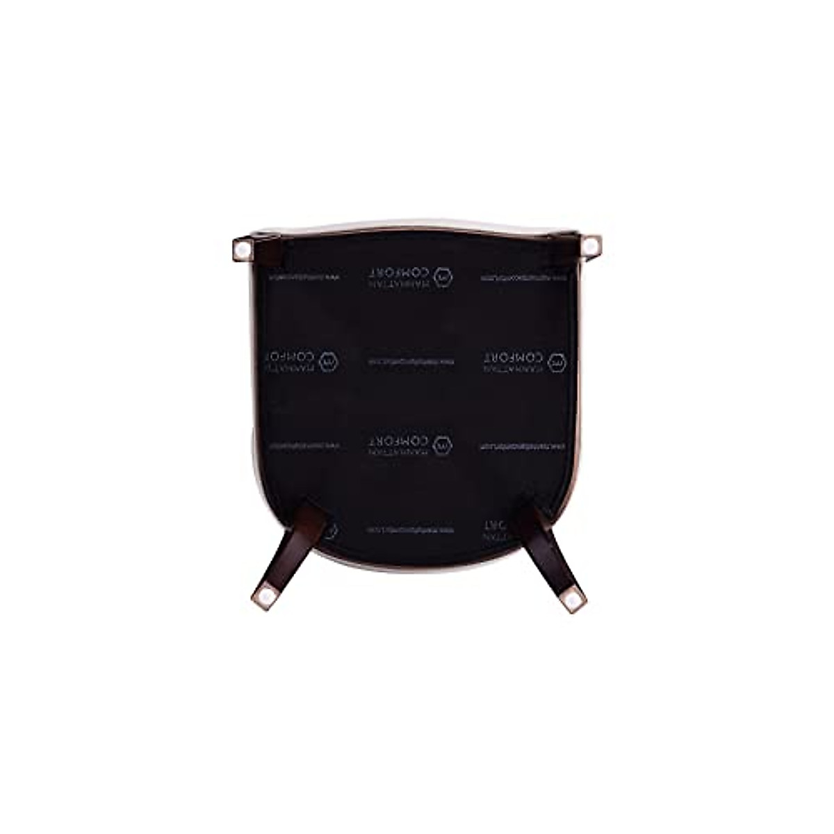 Manhattan Comfort Grand Faux Leather Dining Chairs, Set of 2, Light Grey