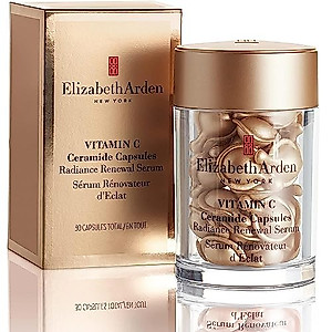 Elizabeth Arden Vitamin C Ceramide Capsules Serum, Daily Skin Care, Brightening Face Serum, 30 Count
