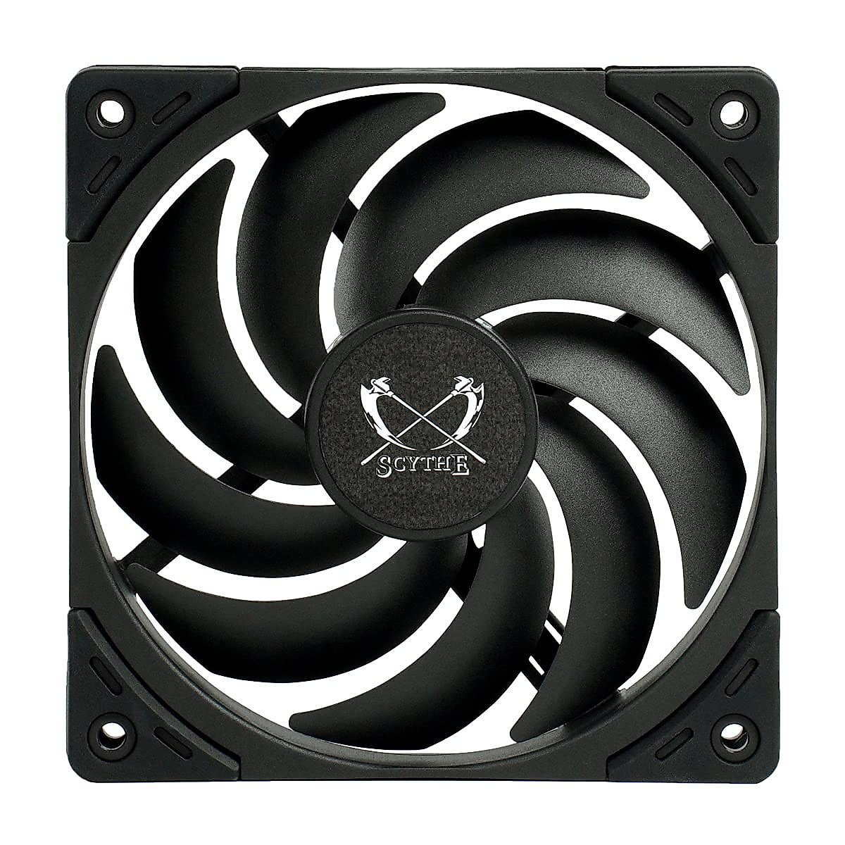 Scythe Wonder Snail 120 PWN - 2400 RPM, 120mm x 25mm Static Pressure Optimized High-Performance Computer Case Fan, Fluid Dynamic Bearing, 4-Pin Connector, Single Pack, Black