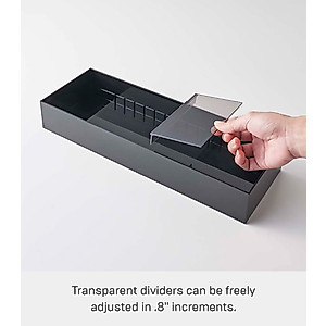 Yamazaki Home Expandable Cutlery Kitchen Angled Utensils Storage Silverware Organizer Compact Drawer Insert Tray | Plastic, One Size, White