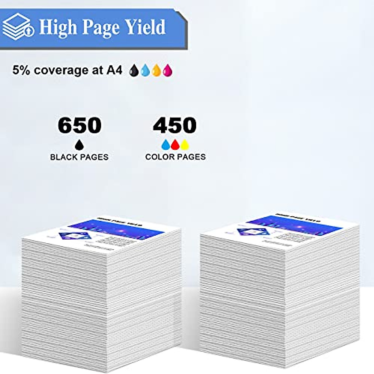 67XXL Remanufactured Ink Cartridge Compatible with HP 67XXL 67XL Black Color Combo Pack for DeskJet 2755 2752 2742 DeskJet Plus 4155 4152 4158 4140 Envy Pro 6452 6475 6458 6455 Envy 6055 6052 6075