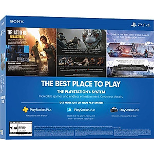 PlayStation 4 Slim 2TB Only on PlayStation Console Bundle | Bundle : God of War Game Voucher,Horizon Zero Dawn: Complete Edition Voucher,The Last of Us Remastered Game | Jet Black