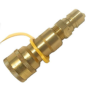 1/2" QDD LP Gas Quick Connect/Disconnect Connector & Male Insert Plug [8630 3308] Solid Brass 1/2 PSIG Pressure Input 1/2 Ins & 1/2" Male NPT x 1/2 inch Natural Gas Propane Fitting Connector