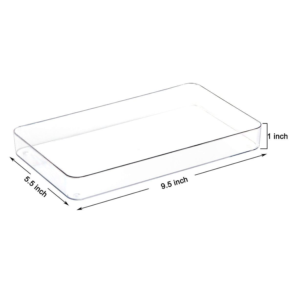 Youngever 3 Pack Plastic Hand Towel Storage Trays, Hand Towel Holders, Sturdy Vanity Holder for Paper Napkins, Hand Towel, Jewelry