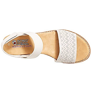 Skechers womens Desert Kiss Sandal, Off White, 8 US