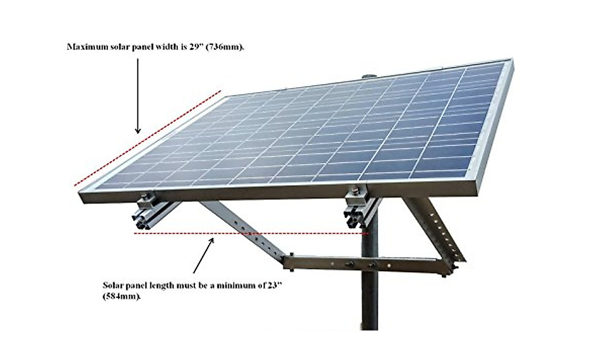 WindyNation Side of Pole Solar Panel Mount for 30W-120W | Heavy Duty ...